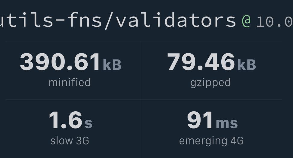 @utils-fns/validators Bundlephobia