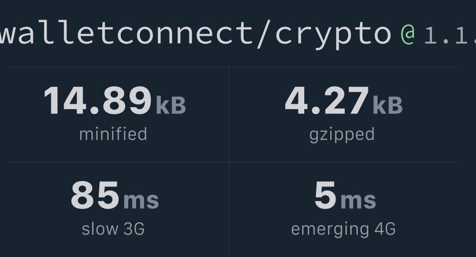 @walletconnect/crypto v1.1.0 Bundlephobia