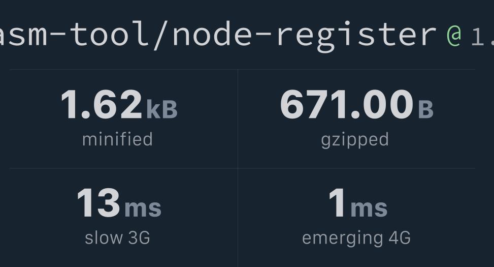 @wasm-tool/node-register Bundlephobia
