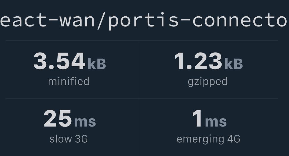 @web3-react-wan/portis-connector Bundlephobia