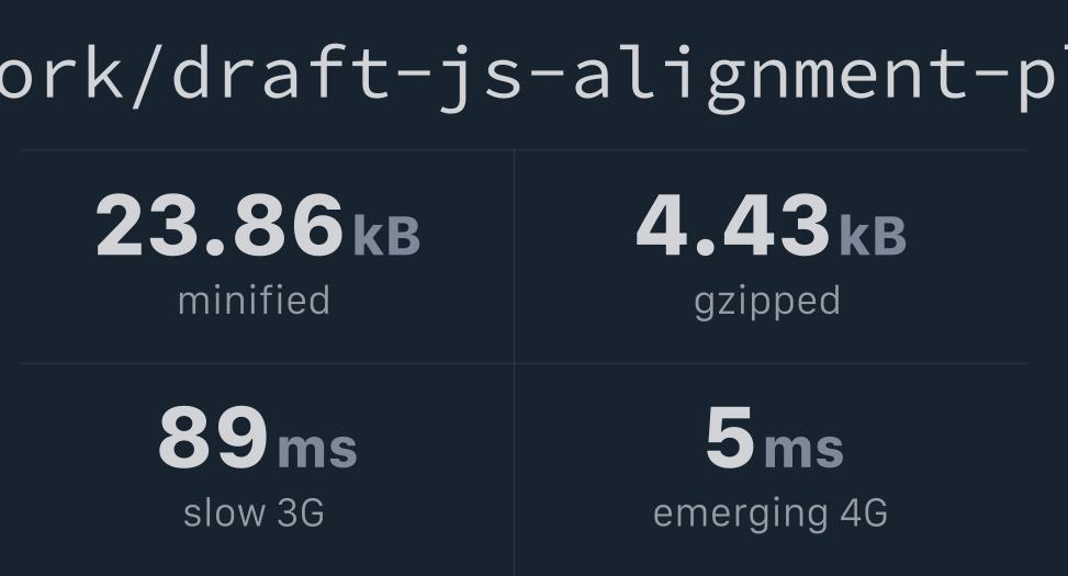 @willlee-work/draft-js-alignment-plugin Bundlephobia