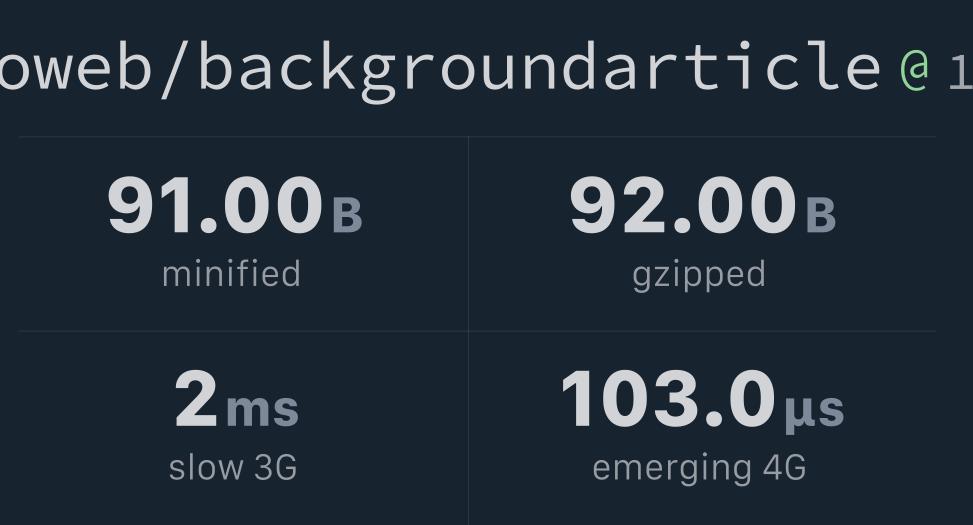 @wooweb/backgroundarticle Bundlephobia