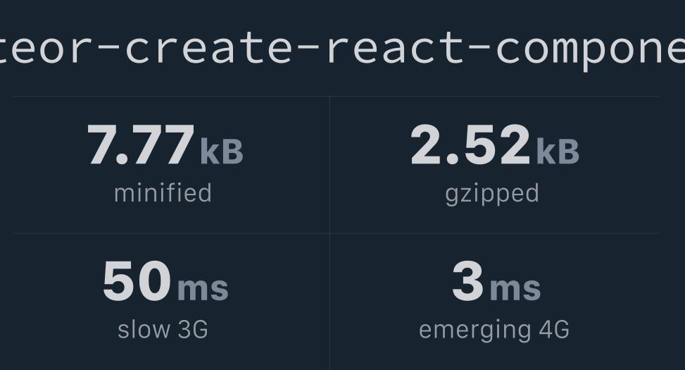 Xchmeteor Create React Component Bundlephobia