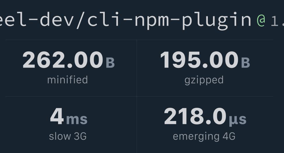 @xeel-dev/cli-npm-plugin Bundlephobia