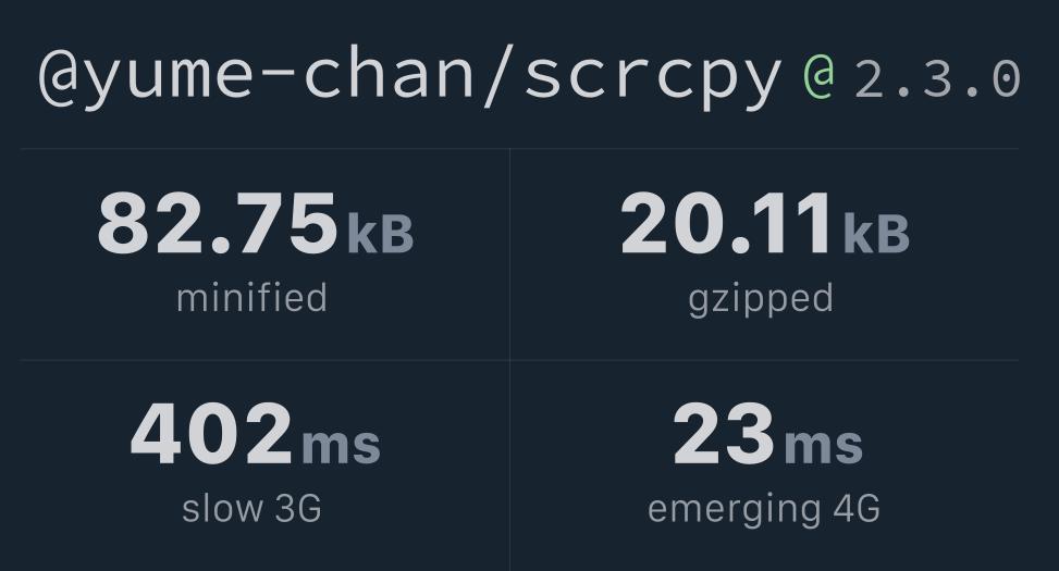 @yume-chan/scrcpy Bundlephobia