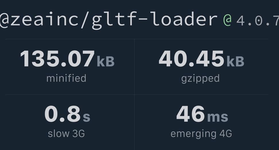 @zeainc/gltf-loader Bundlephobia