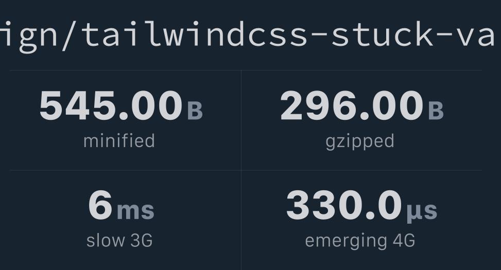 @zirkeldesign/tailwindcss-stuck-variant Bundlephobia