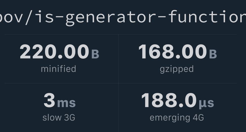 @zzzzbov/is-generator-function Bundlephobia