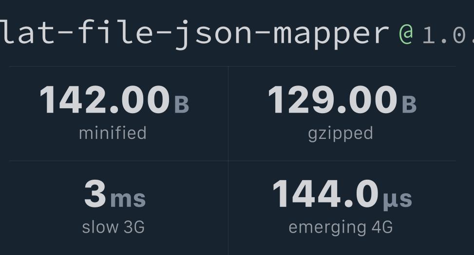 flat-file-json-mapper v1.0.0 Bundlephobia