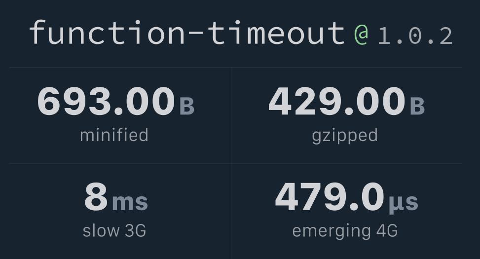 function-timeout Bundlephobia