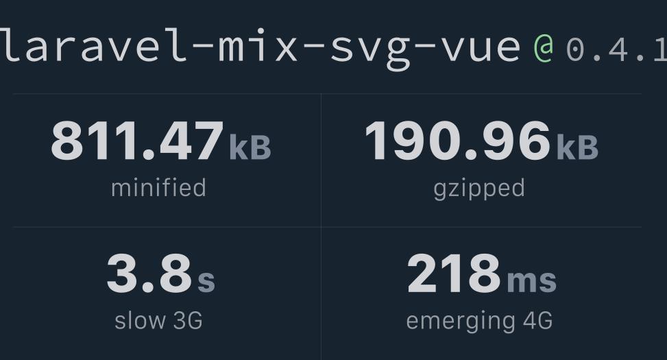 laravel-mix-svg-vue Bundlephobia