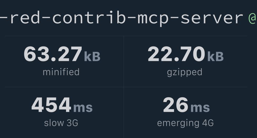 node-red-contrib-mcp-server Bundlephobia