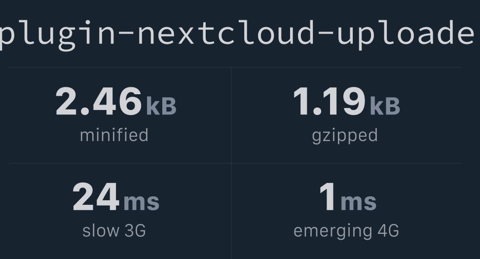 picgo-plugin-nextcloud-uploader Bundlephobia