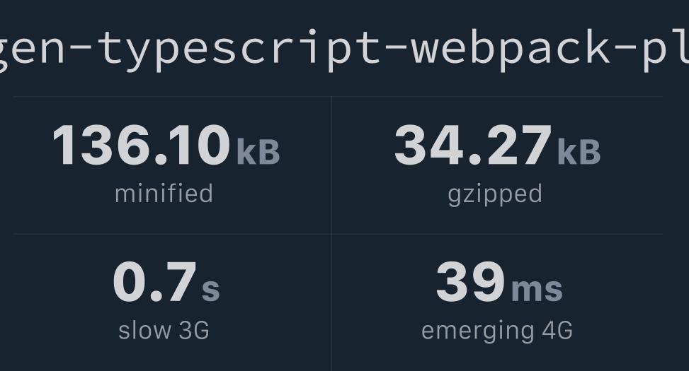 React Docgen Typescript Webpack Plugin Bundlephobia