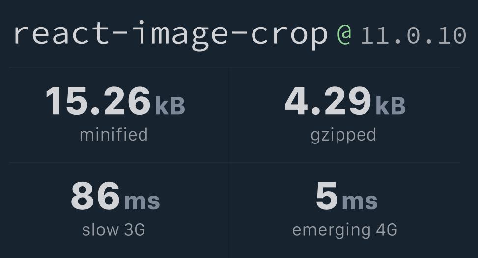 react-image-crop Bundlephobia