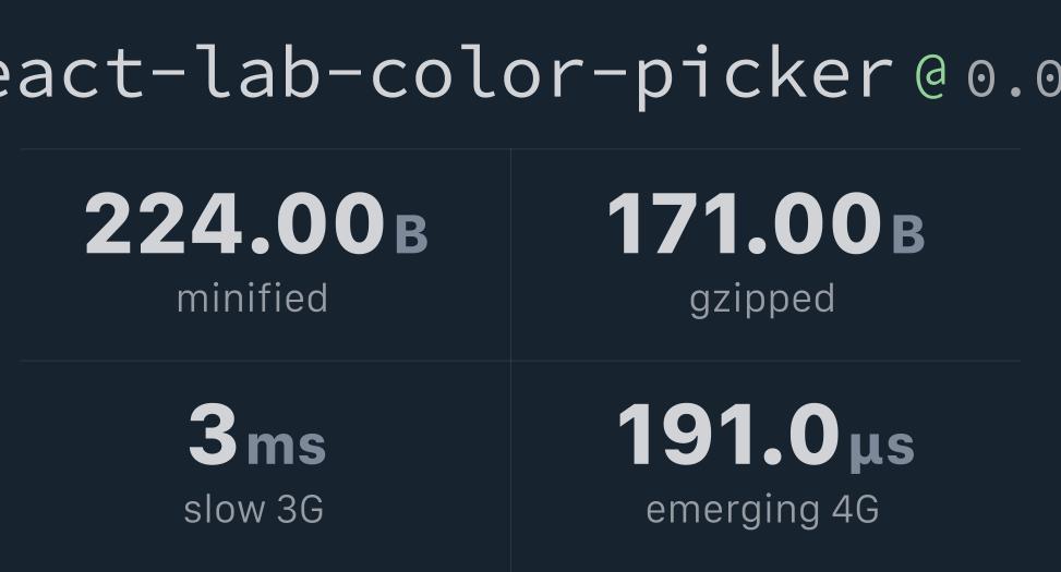 react-lab-color-picker Bundlephobia