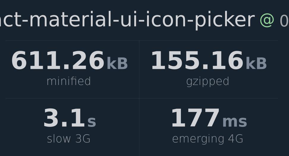 react-material-ui-icon-picker Bundlephobia