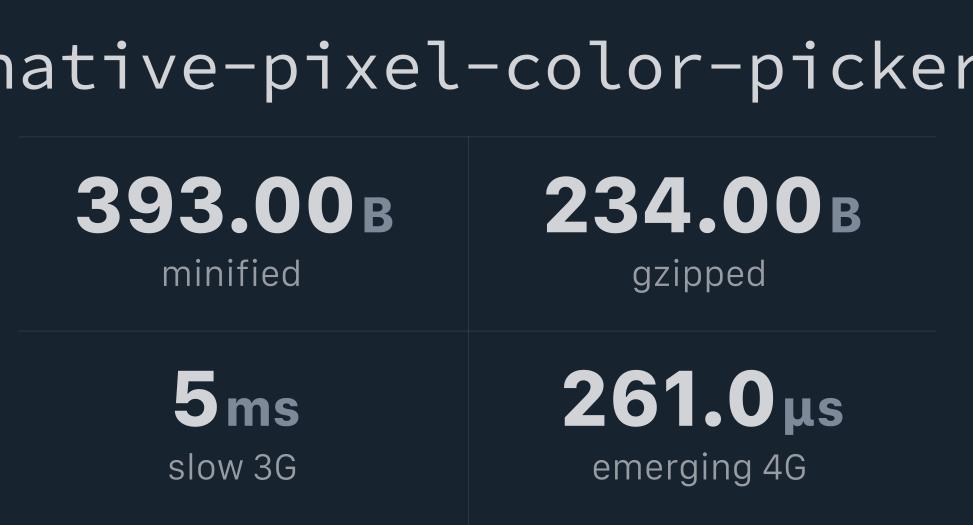 react-native-pixel-color-picker Bundlephobia