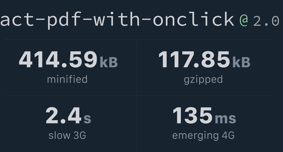 react-pdf-with-onclick Bundlephobia