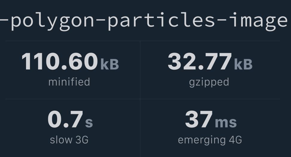 react-polygon-particles-image Bundlephobia