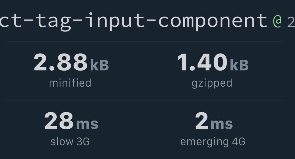 react-tag-input-component Bundlephobia