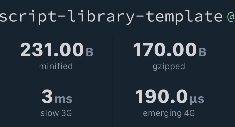 typescript-library-template Bundlephobia